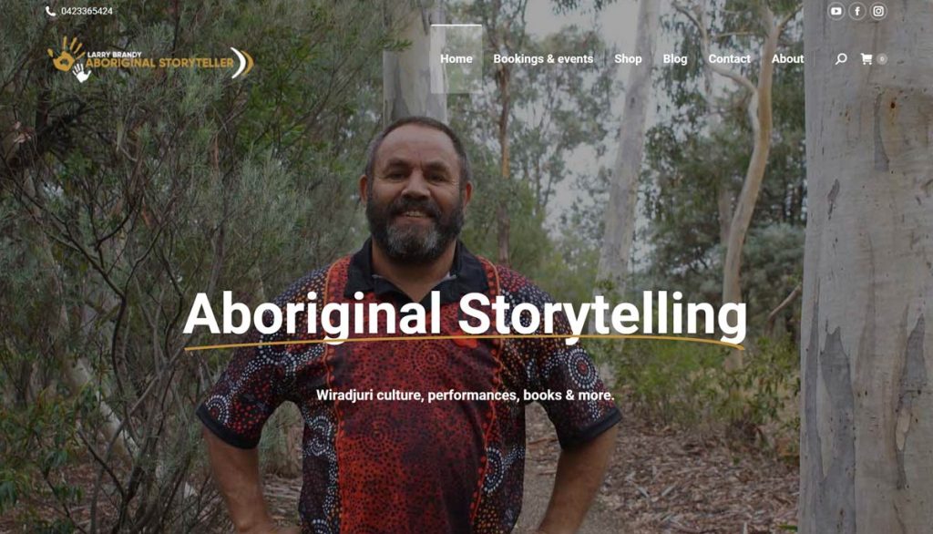 Aboriginal Storyteller Website Design - Zenneo Design